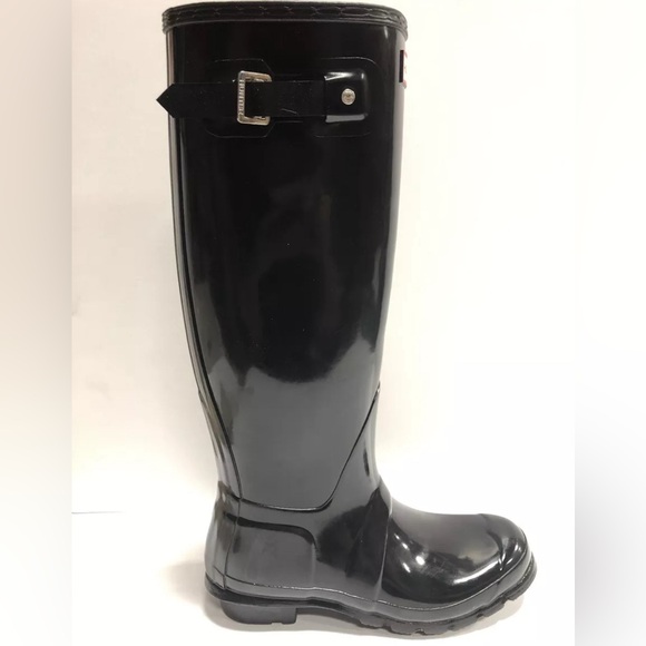 Hunter | Shoes | Hunter Womens Original Tall Gloss Black Rain Boot 8 M ...